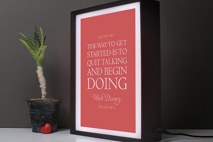 Personalised My Favourite Quote Light Box | Activity Superstore