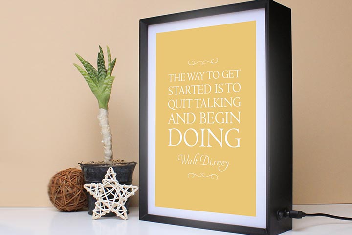 Personalised My Favourite Quote Light Box | Activity Superstore